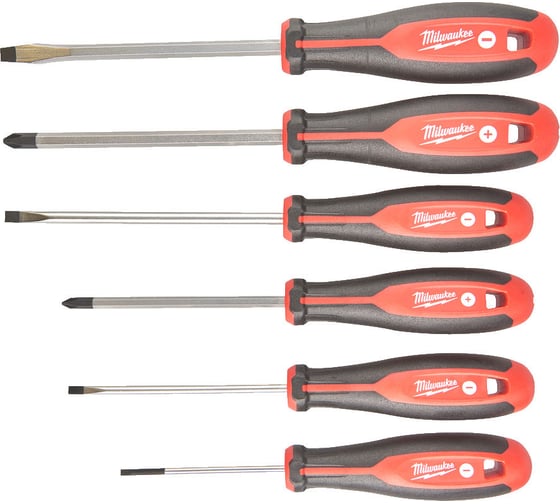 Набор магнитных отверток № 2 Milwaukee трехгранная рукоятка, 6 шт ...