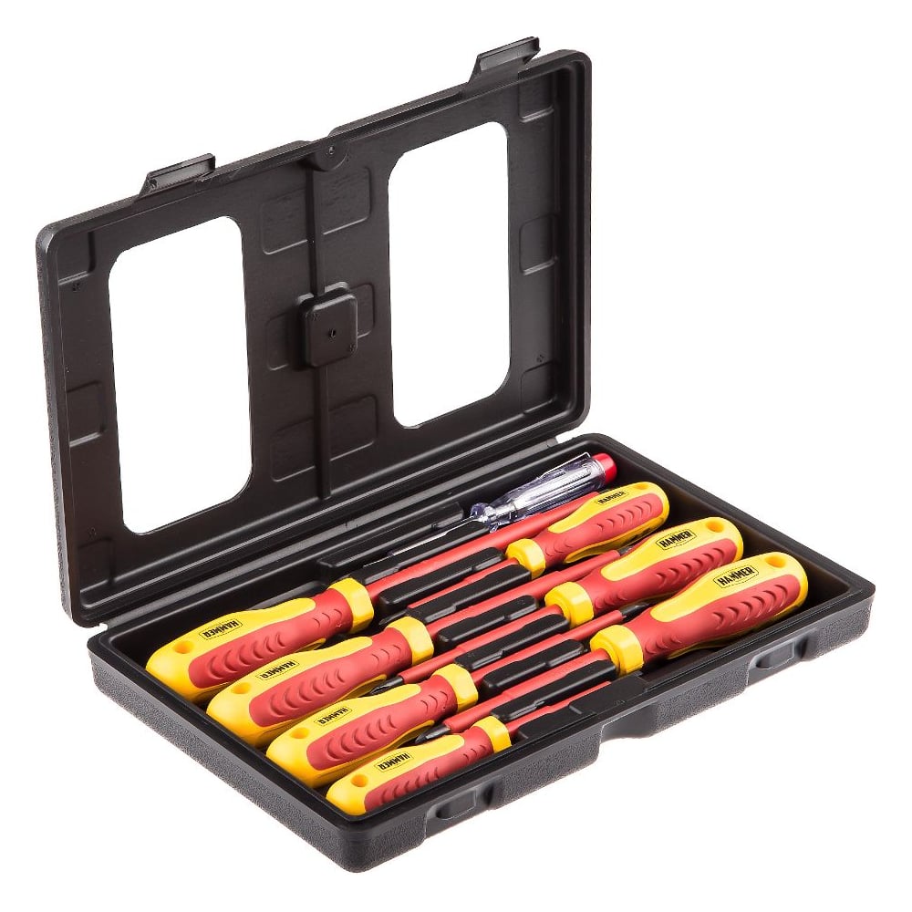 Набор диэлектрических отверток HAMMER 602-012 в кейсе 8 шт. 599792 ...