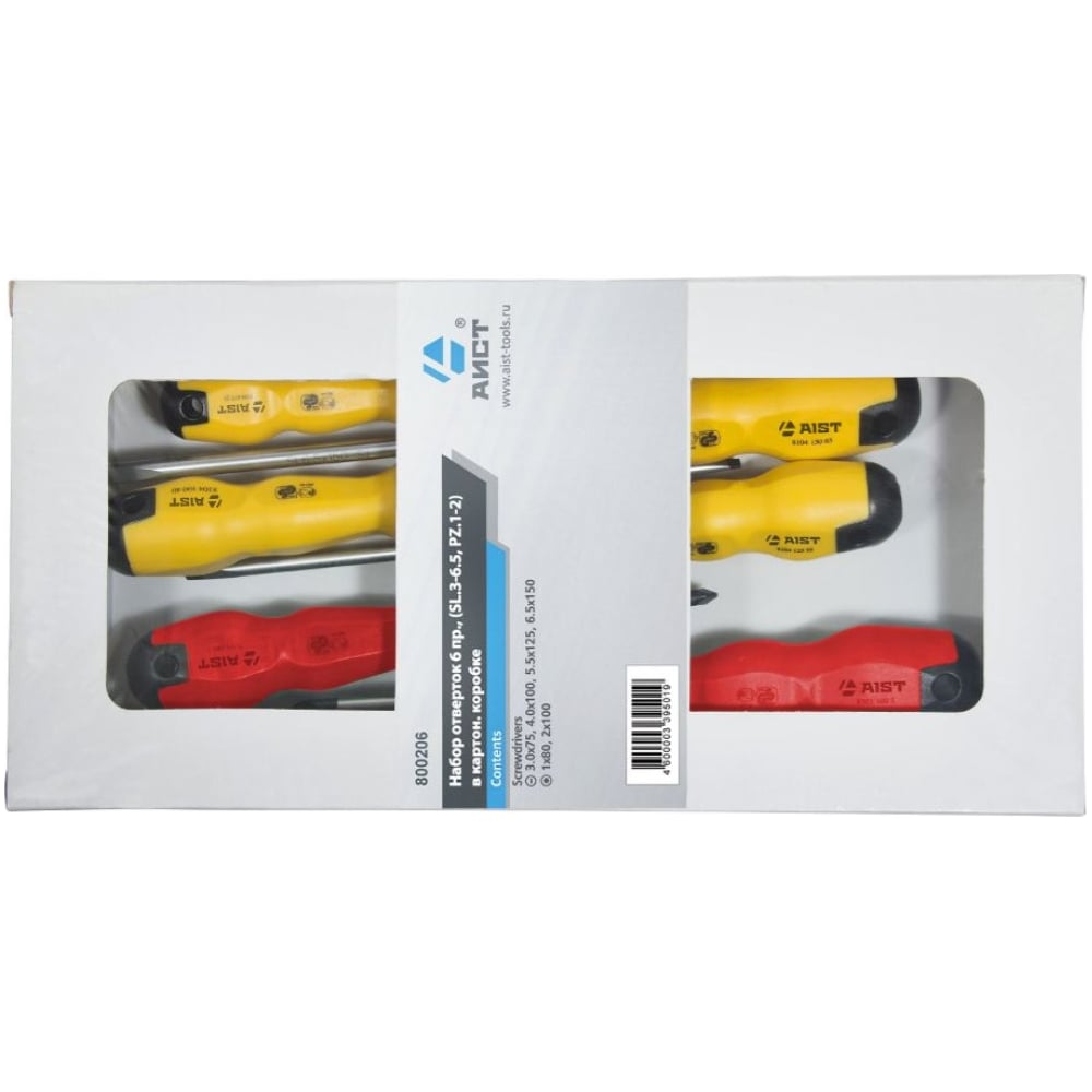 Набор отверток AIST крестовых PH и шлицевых SL 6 предметов 800406 00 ...