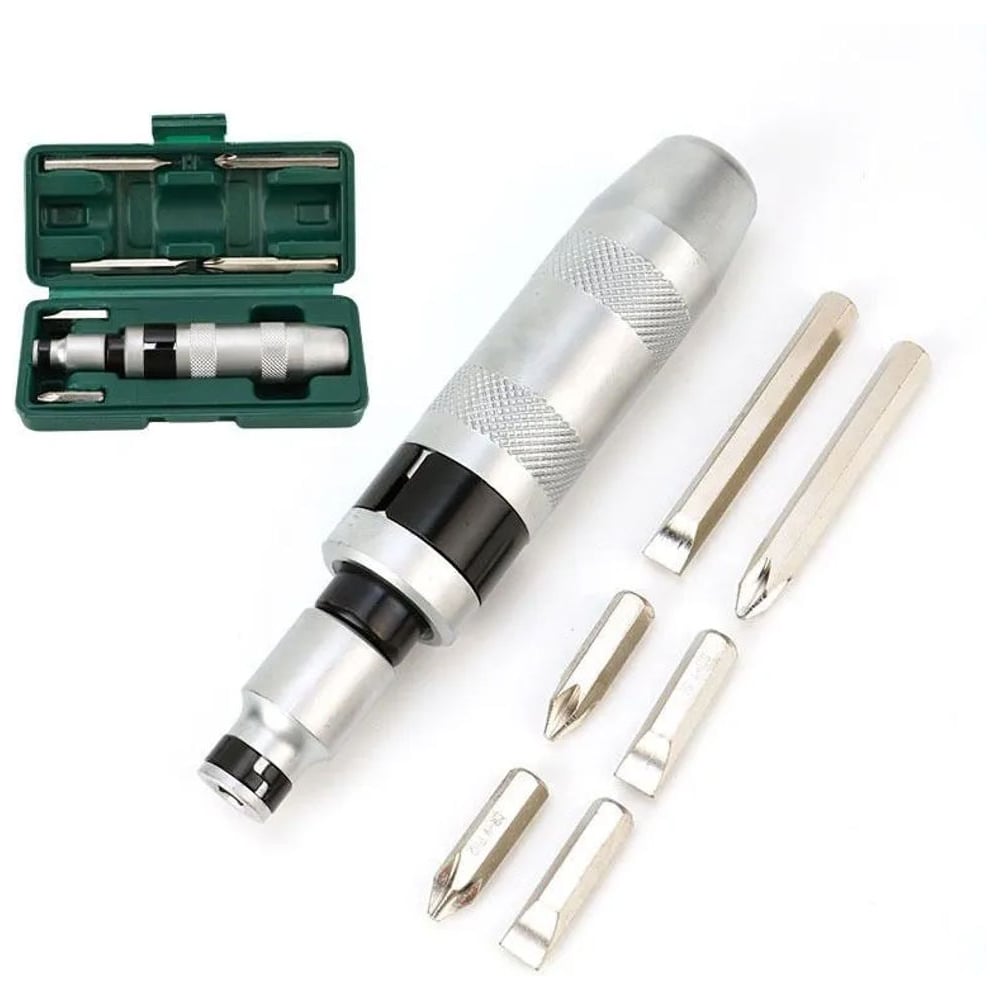 Ударная отвертка поворотная с набором бит Vitatools (6 шт) udarnaya-otvertka-s-naborom-bit-6 ...