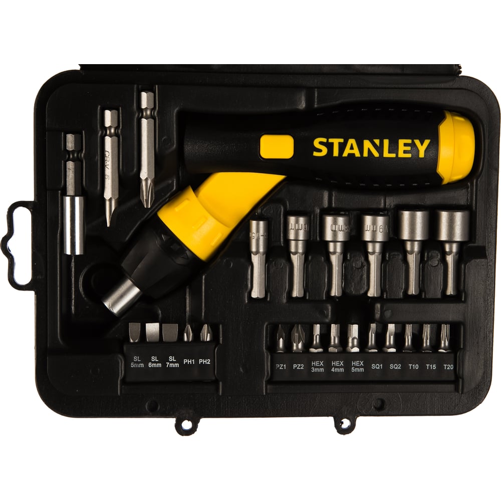 Отвертка со вставками 22 предмета в футляре Stanley 0-63-022 - выгодная ...