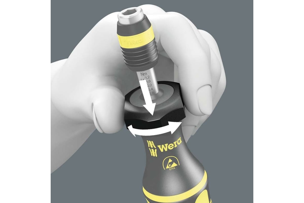 Динамометрическая отвертка WERA 7441 ESD 1.2-3.0 Нм WE-074731 ...