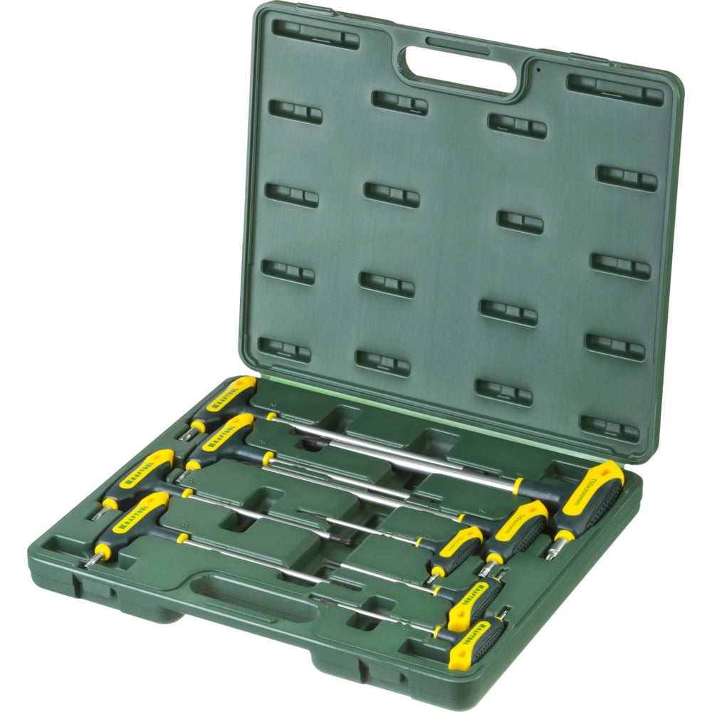 Т-образные имбусовые ключи TORX Hole 10-50, 9шт в боксе Kraftool ...