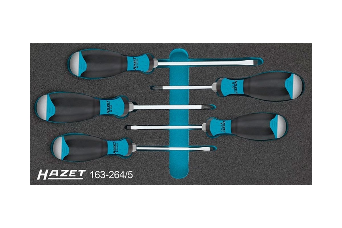 Набор отверток в ложементе HAZET 163-264/5 - выгодная цена, отзывы, характеристики, фото ...
