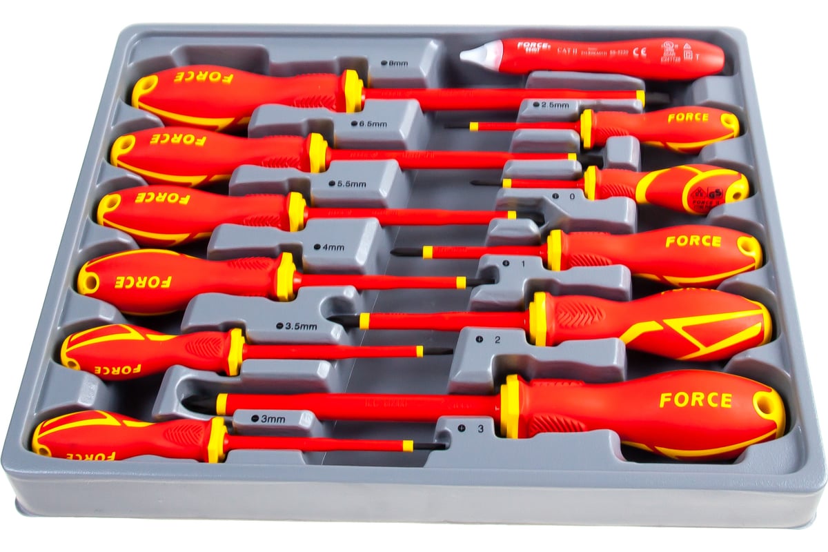 Пробник и отвёртки с диэлектрическим покрытием FORCE 2125N - выгодная ...