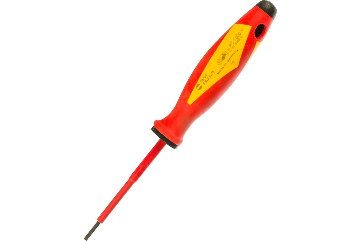 Шлицевая отвертка WITTE MAXX VDE 0,4х2,5х75 мм new 537012016 - выгодная ...