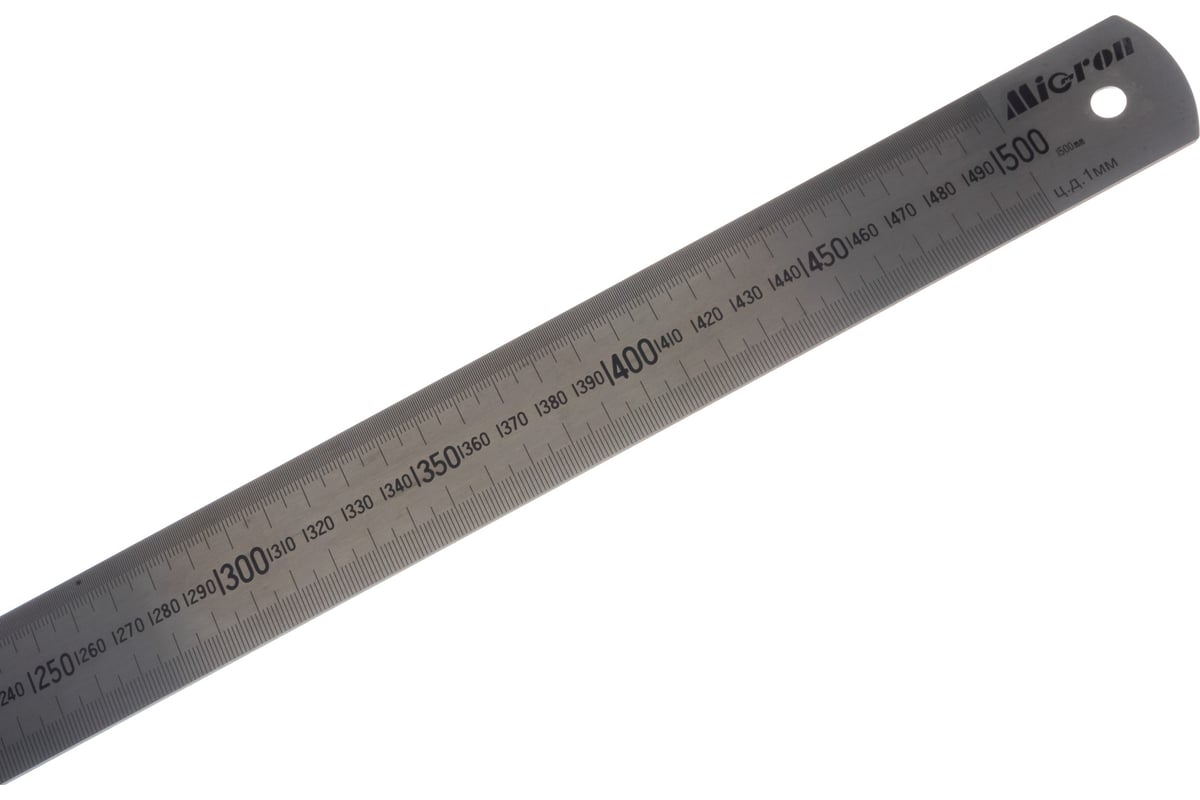 Измерительная металлическая линейка 1500х38х1.5 Micron МИ 123065 ...