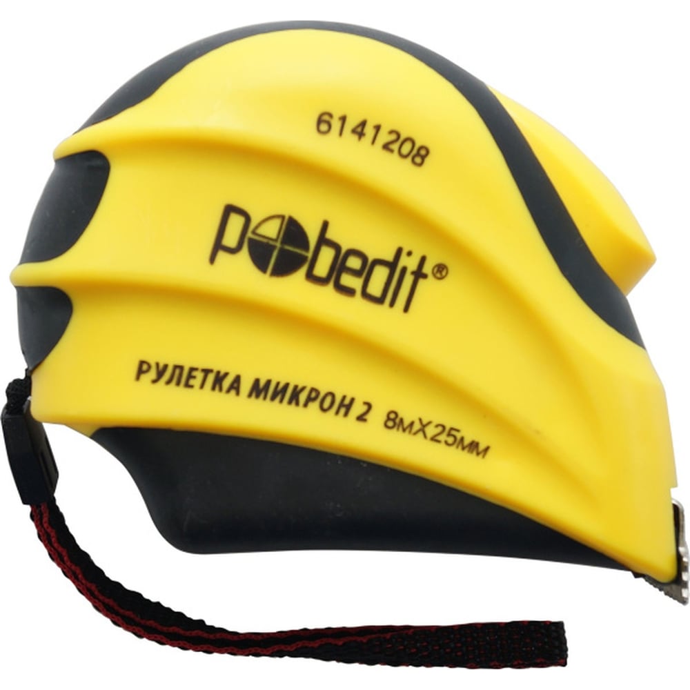 Рулетка Pobedit Микрон-2 8 м, 25 мм, обрезиненный двухкомпонентный ...