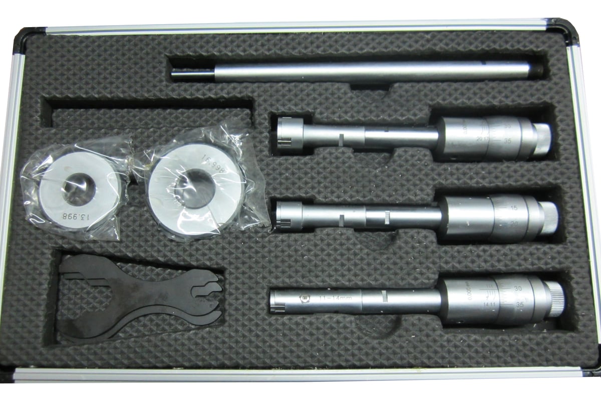 Набор микрометрических нутромеров Туламаш 3-точечный, 6-12, 0.001 ...