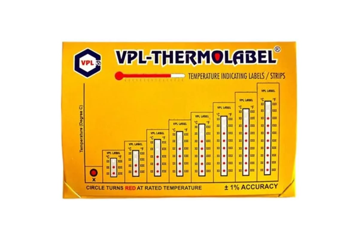 Наклейка термоиндикаторная необратимая VPL Thermolabel (110C), 1000 ...