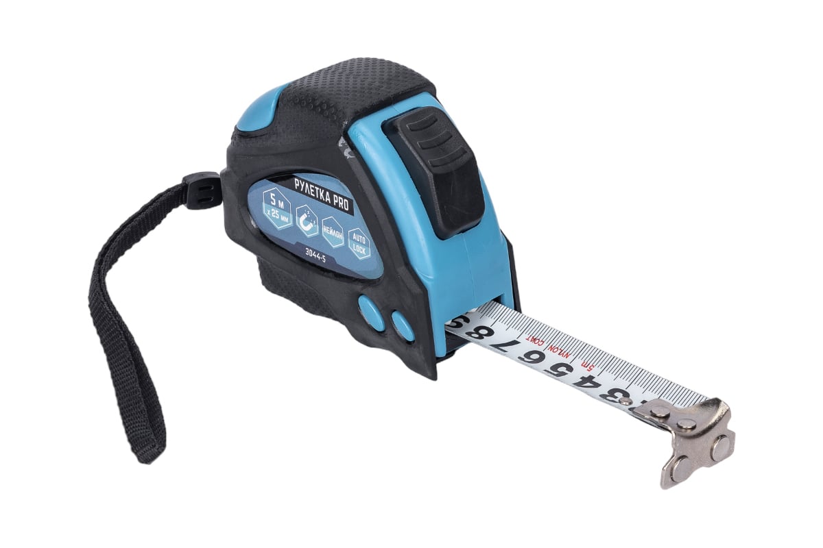 Рулетка vertextools нейлоновая 5х25 мм, автостоп 3044-5 - выгодная цена ...