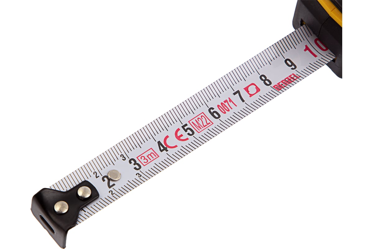 Рулетка Denzel 3 м, 16 мм, двухкомпонентный корпус, кнопка-пауза 31541 ...