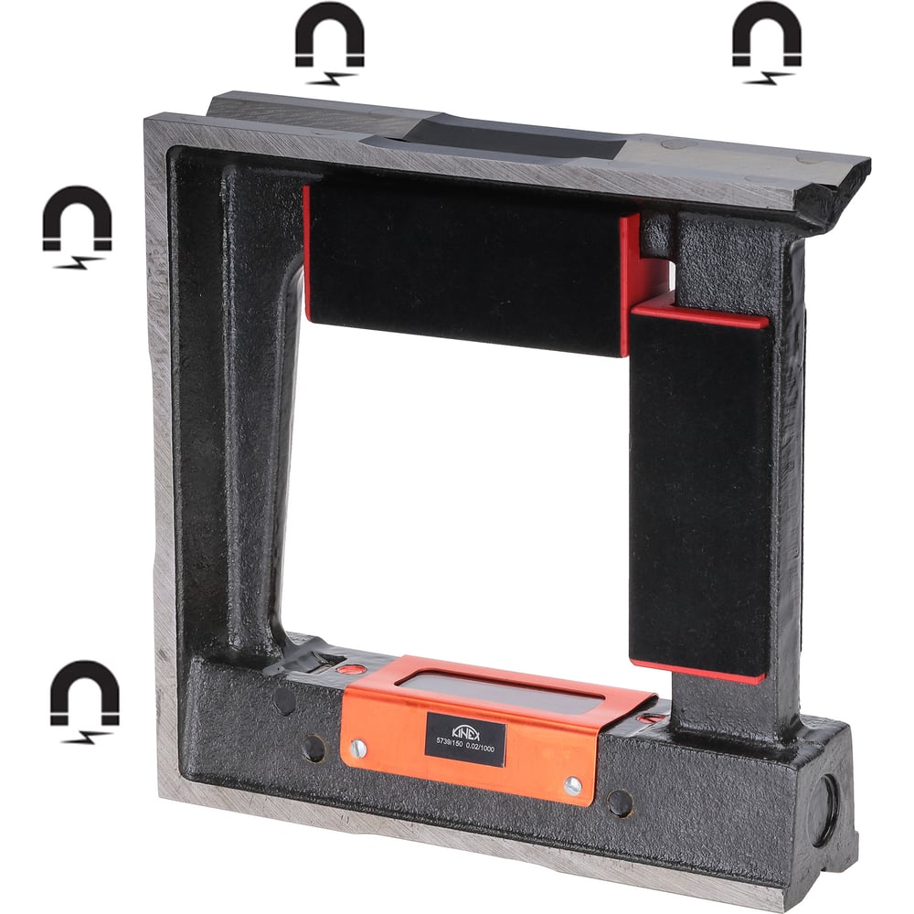 Рамный магнитный уровень Kinex (K-MET) 150x150 мм, 0.02 мм 5091-02-150 ...