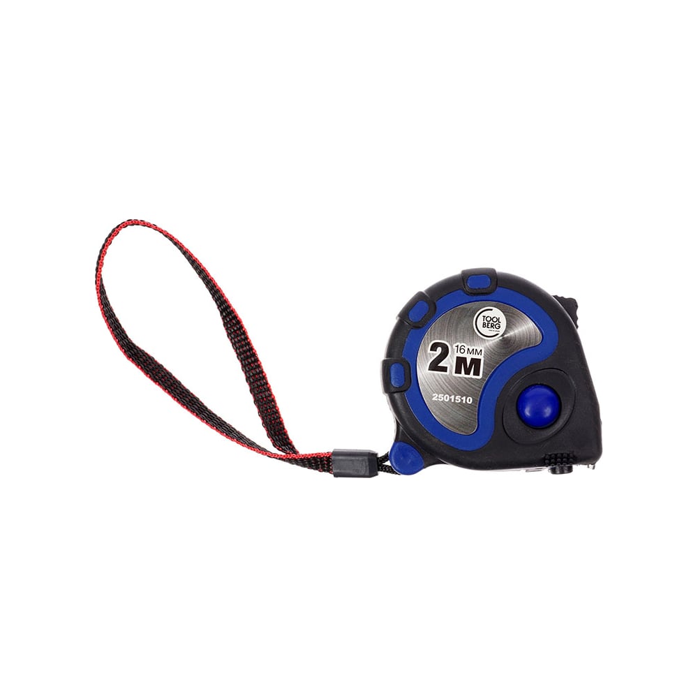 Рулетка Toolberg 2501510 2 м, 16 мм, обрезиненный корпус, 3 фиксатора ...
