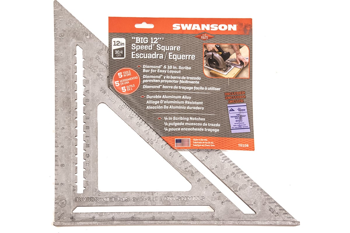 Угольник 12 дюймов / 304мм Swanson Speed Square М00004436 - выгодная ...