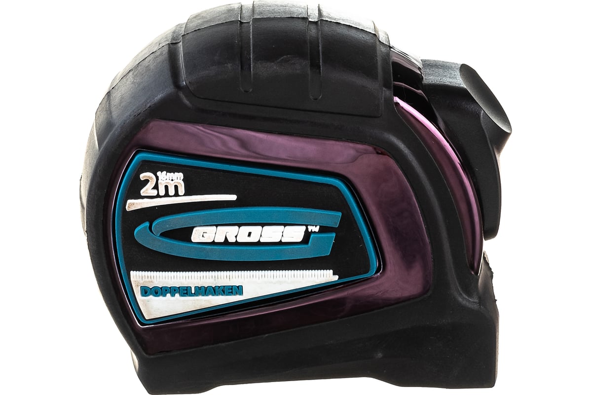 Рулетка GROSS Doppelhaken 2м x 16мм, односторонний зацеп, нейлон ...