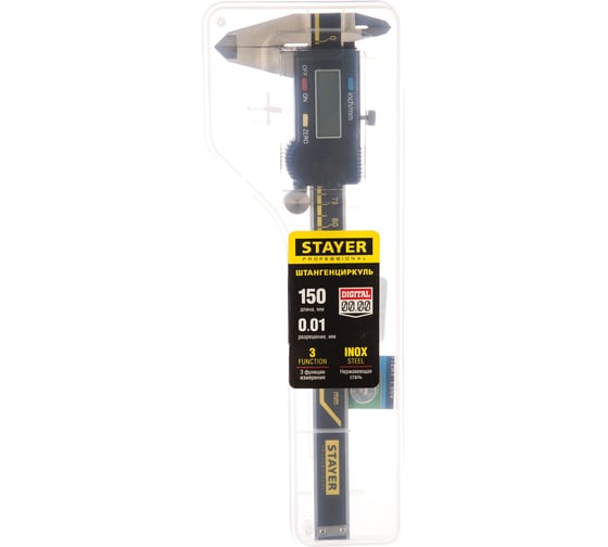 Электронный штангенциркуль STAYER PROFESSIONAL нерж. сталь, 150мм 34410 ...