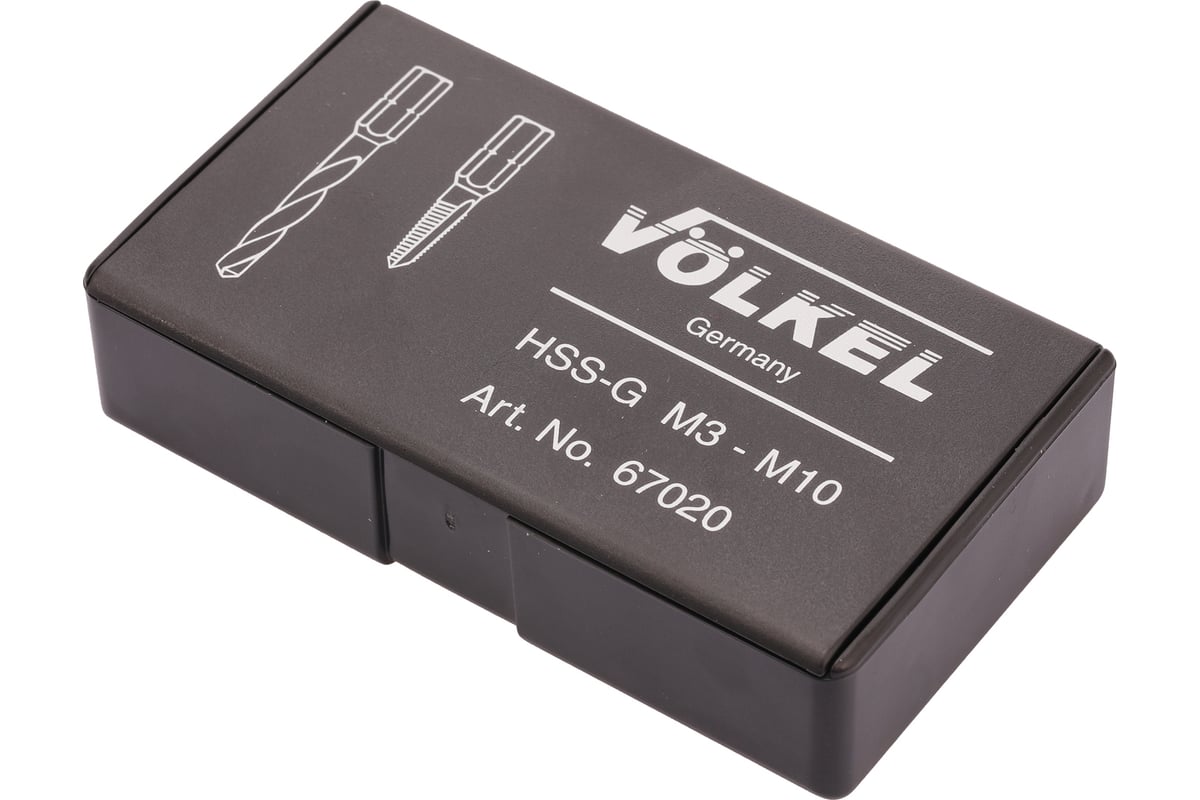 Набор метчиков для шуруповерта VOLKEL M3-M10 HSS-G (+ сверла) 13пр V67020 - выгодная цена ...