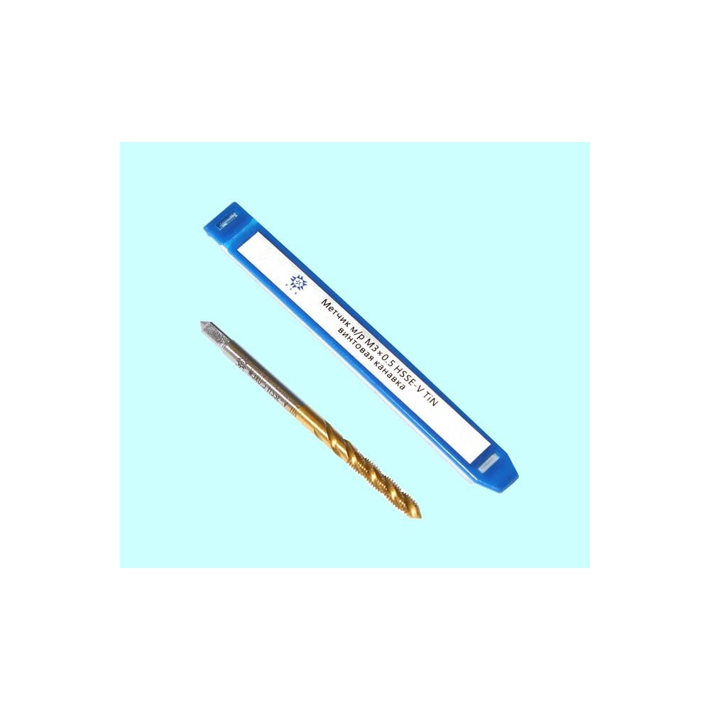 Метчик TLX М 3,0 0,5 м/р.HSSЕ-V GV3 винтовая канавка, покрытие TiN ISO ...