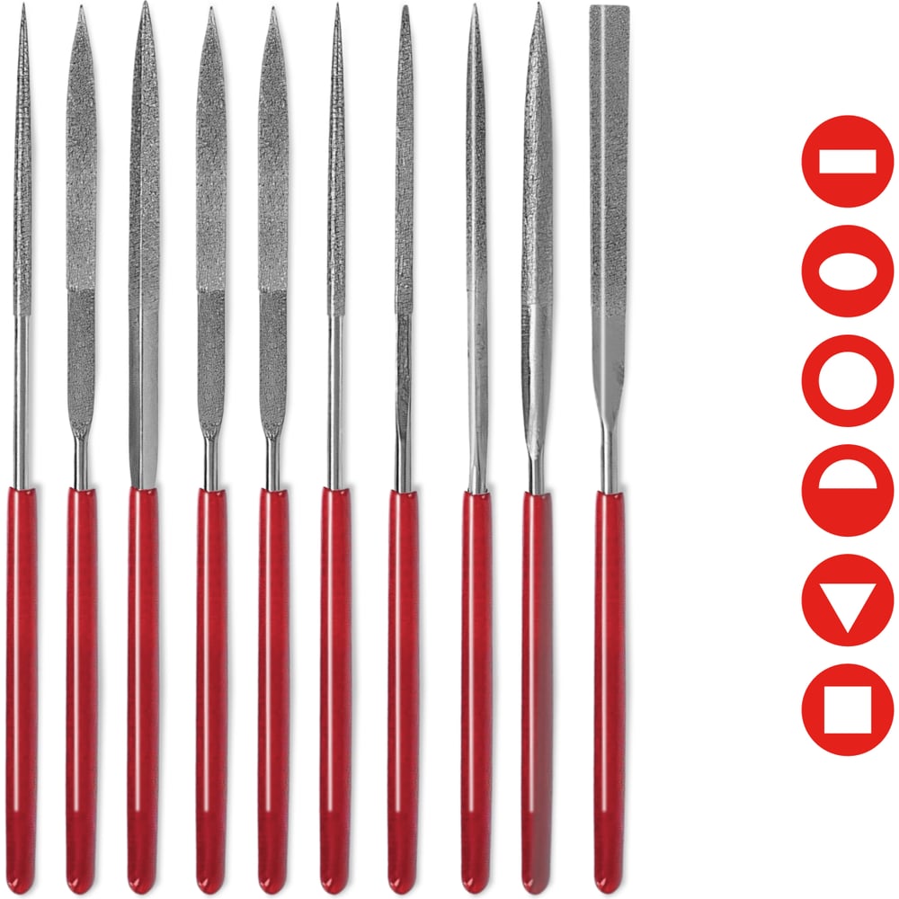 Набор алмазных надфилей VIRA 140x70 мм 10 шт 822013 - выгодная цена ...