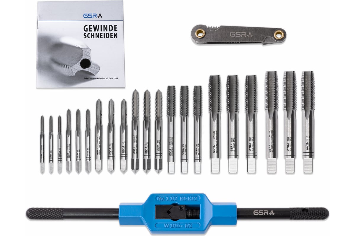 Набор ручных метчиков и плашек GSR 25х9 M3-M12 HSSG 32 предмета 00708070 - выгодная цена, отзывы ...