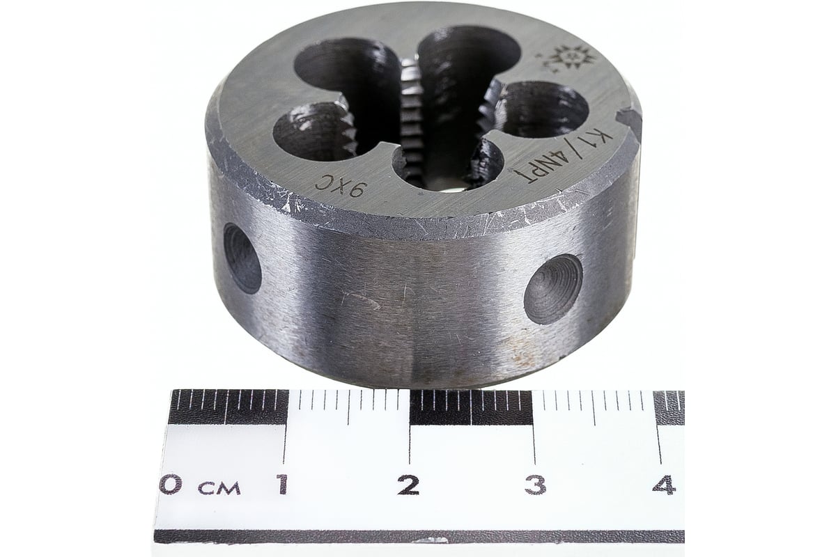 Плашка TLX коническая дюймовая К 1/4"NPT, 18 ниток/дюйм, dнар.38мм 9ХС ...