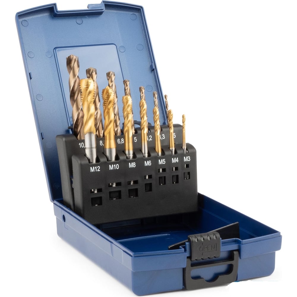 Набор машинных метчиков GSR С/RSP35 HSSE-TiN DIN371/376 M3-M10/M12 ...