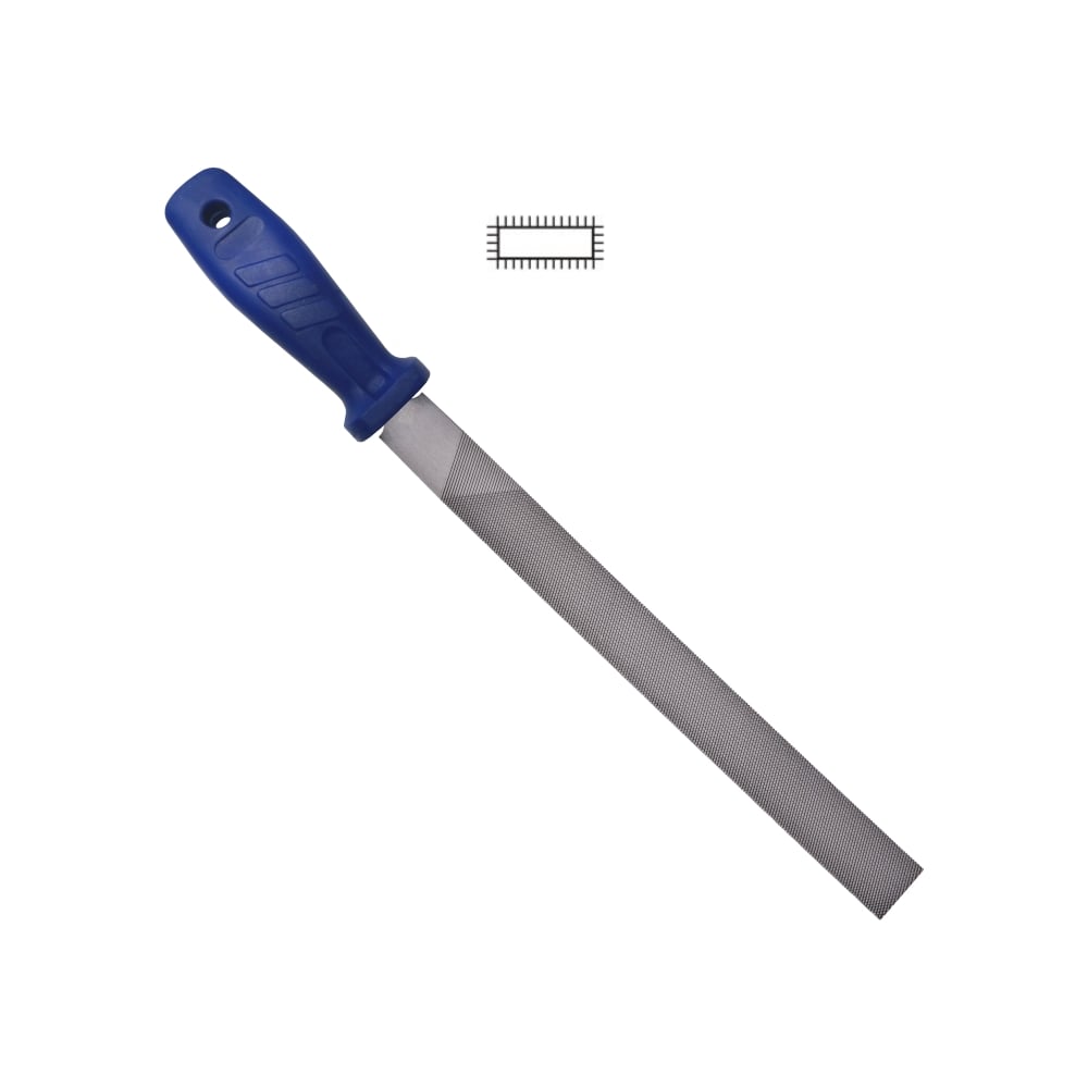 Плоский напильник 200мм №2 сталь У13, с пластиковой ручкой GRIFF 034355 ...