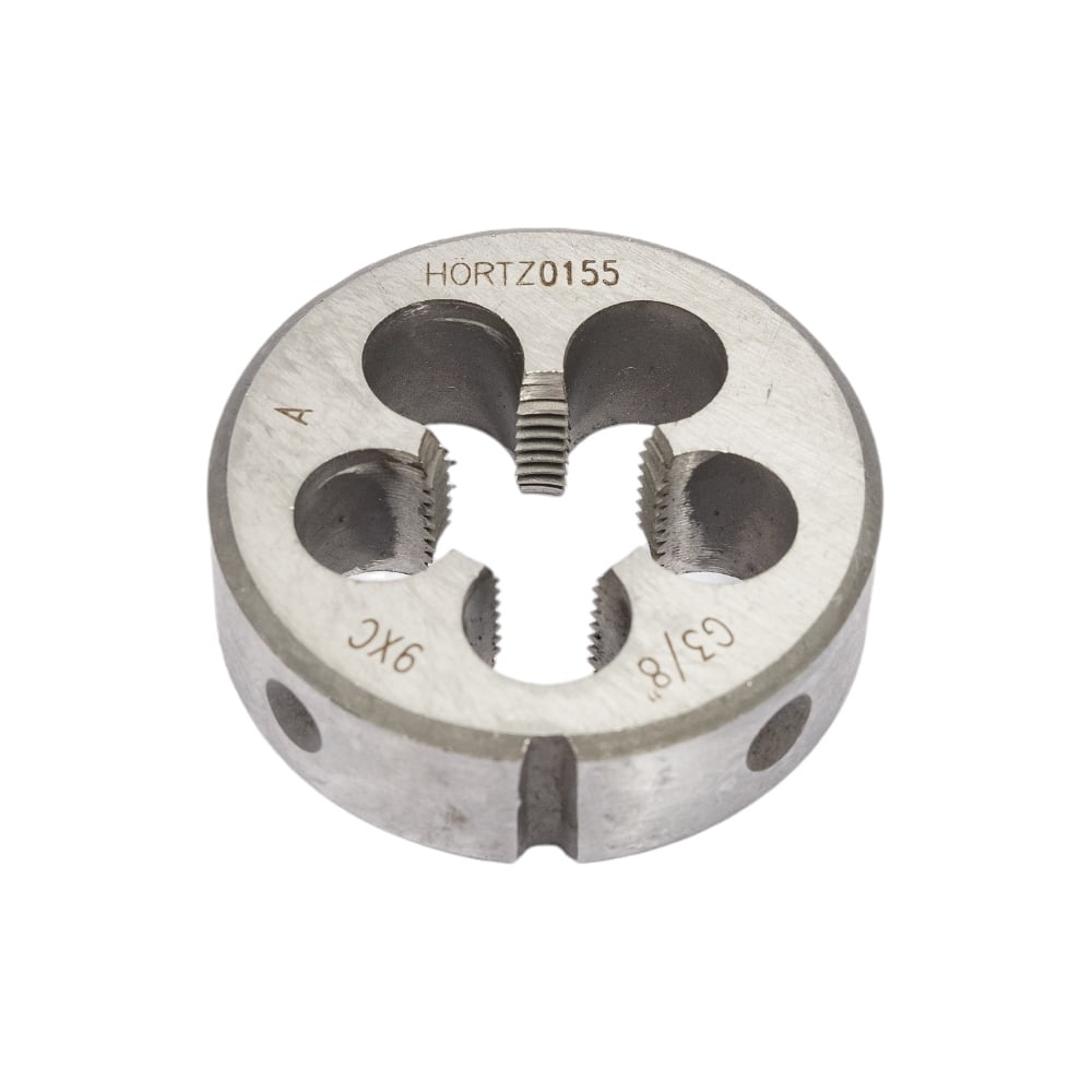 Трубная цилиндрическая плашка HORTZ G 3/8" 9ХС 204130 - выгодная цена ...