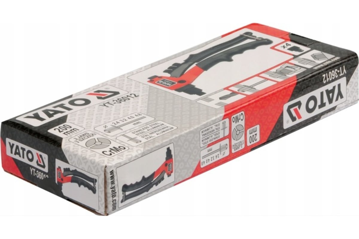 Боковой заклепочник 2,4 - 4,8мм YATO YT-36012 - выгодная цена, отзывы ...
