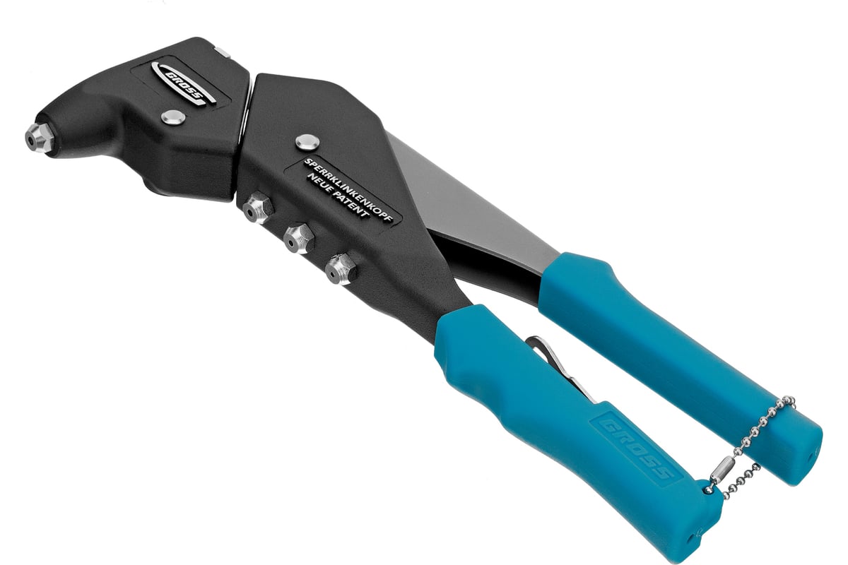 Литой усиленный поворотный заклёпочник 2,4-4,8 мм GROSS 40405 ...