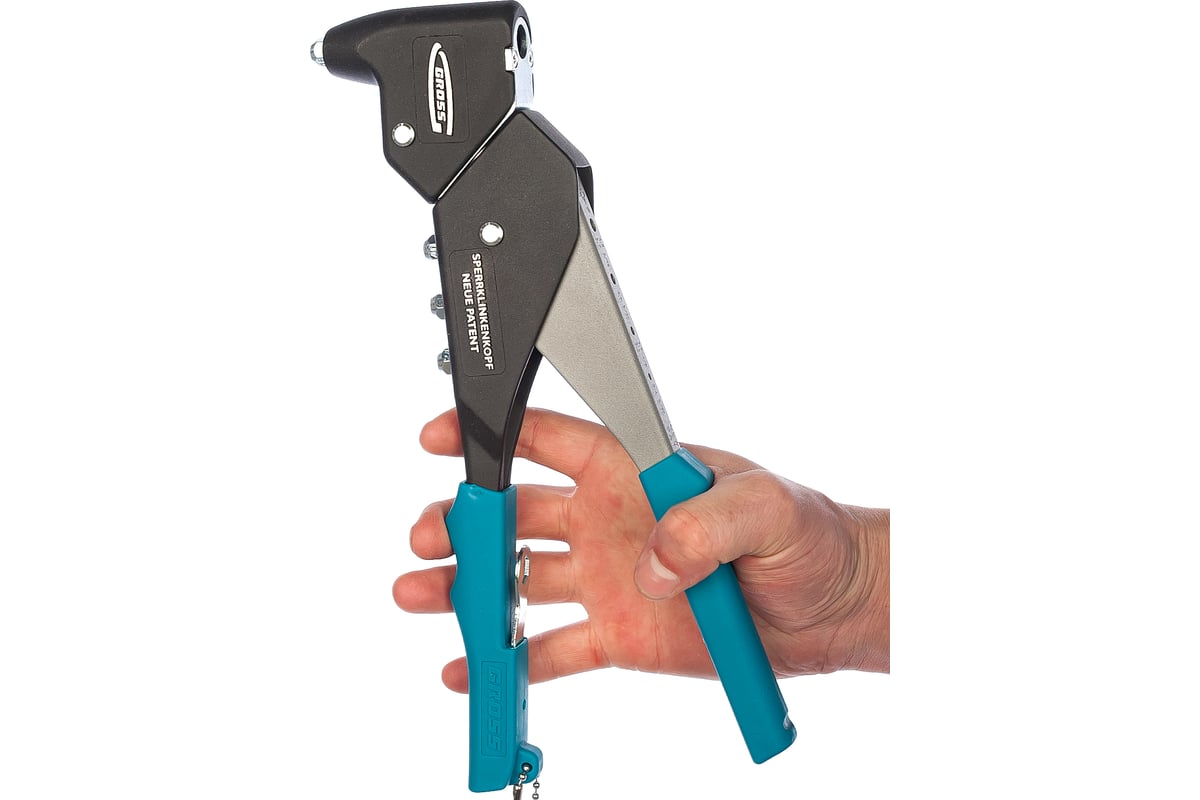 Литой усиленный поворотный заклёпочник 2,4-4,8 мм GROSS 40405 ...