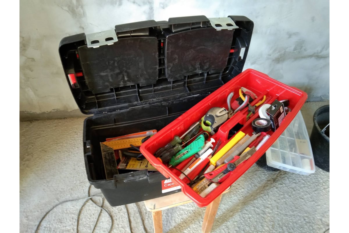 Ящик для инструментов 600x305x295мм +лоток + органайзер + 2 съемных ...