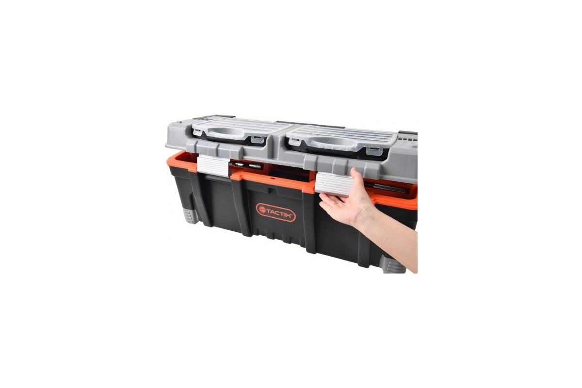 Ящик для инструмента TACTIX 26 с органайзерами и металлической ...