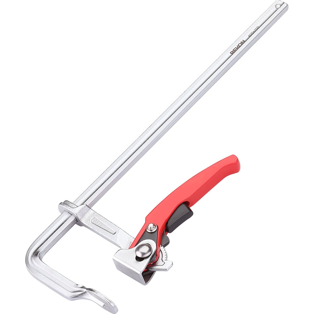 Цельнометаллическая струбцина REKON RF03-400-100 c храповиком 58112 - выгодная цена, отзывы ...