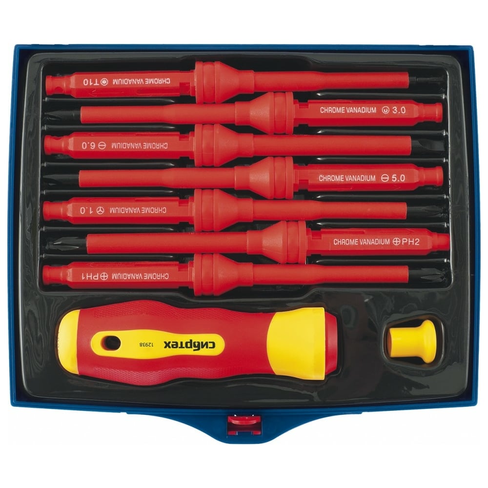 Диэлектрическая отвертка со сменными жалами СИБРТЕХ до 1000В 9 ...