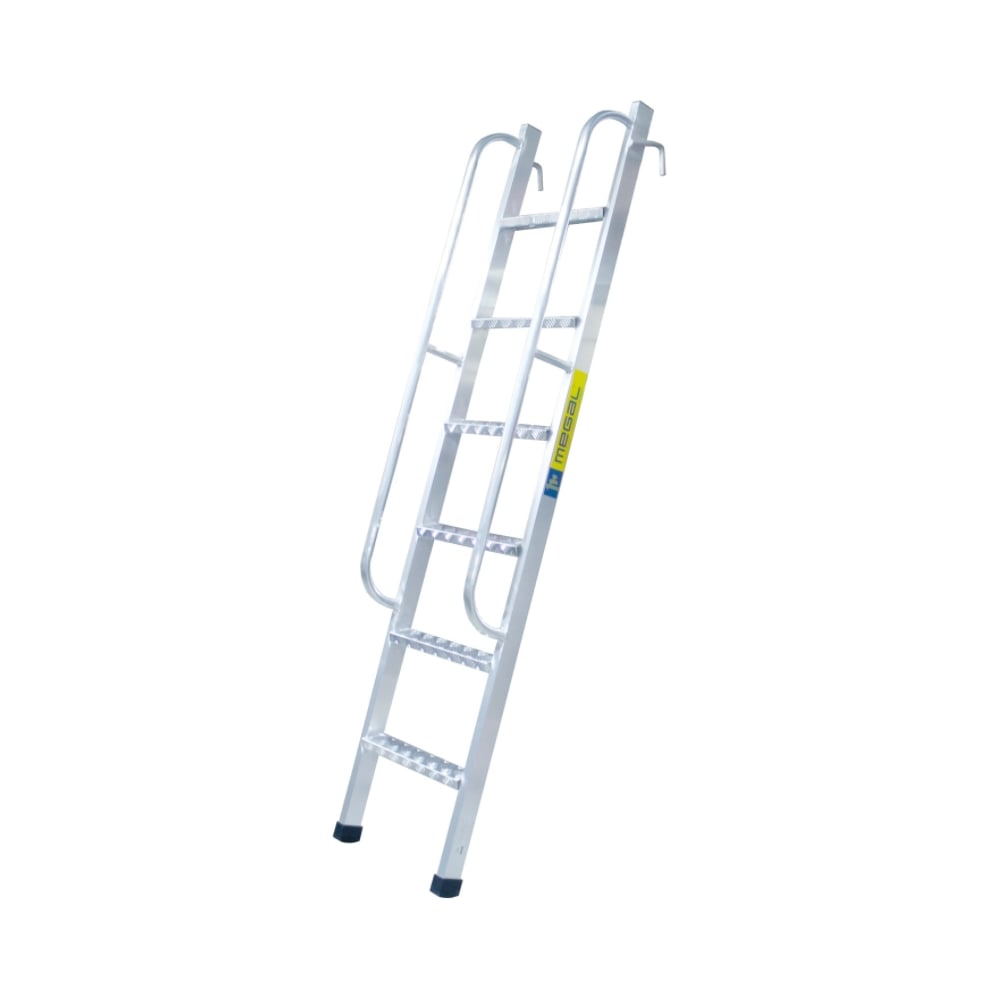 Приставная стеллажная лестница с поручнями MEGAL - ЛПС - 2,5 341125 ...