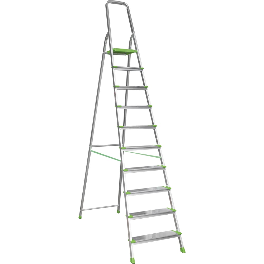 Алюминиевая стремянка Новая Высота PRO 10 ступеней, 2К башмаки, Max ...