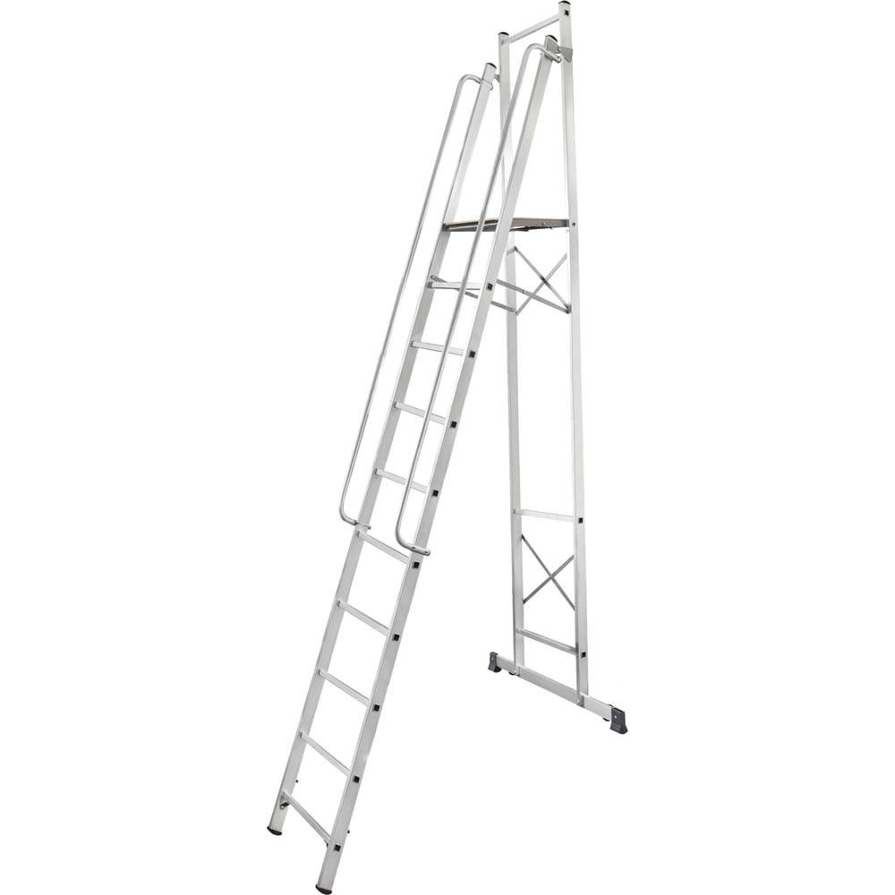 Передвижная складная с платформой лестница-стремянка Новая Высота NV ...