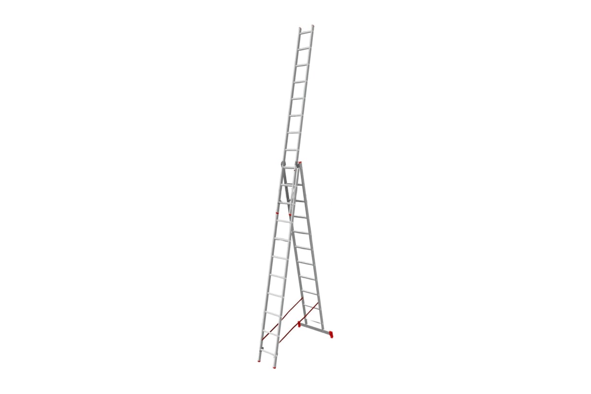 Алюминиевая трехсекционная лестница STARTUL PRO 709 см ST9942-11 ...