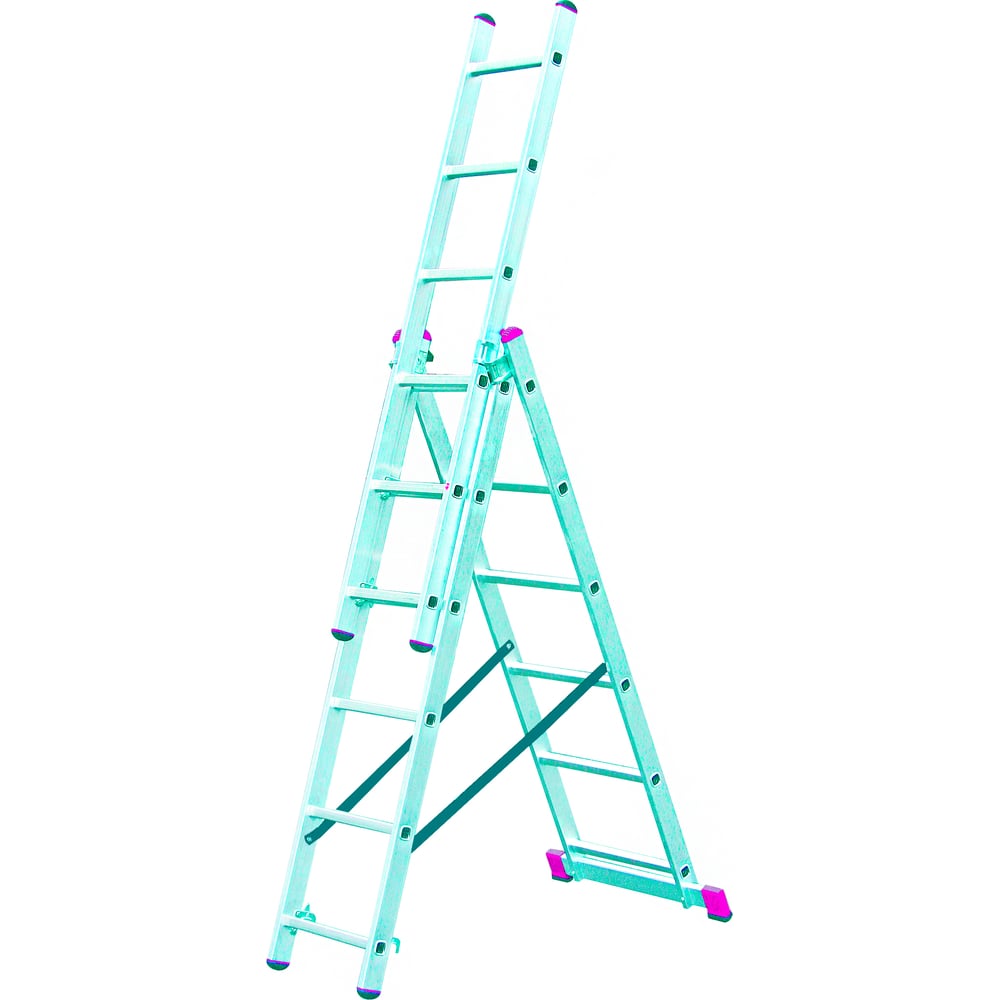 Трехсекционная алюминиевая лестница 3х6 Krause Corda 013361 - выгодная ...