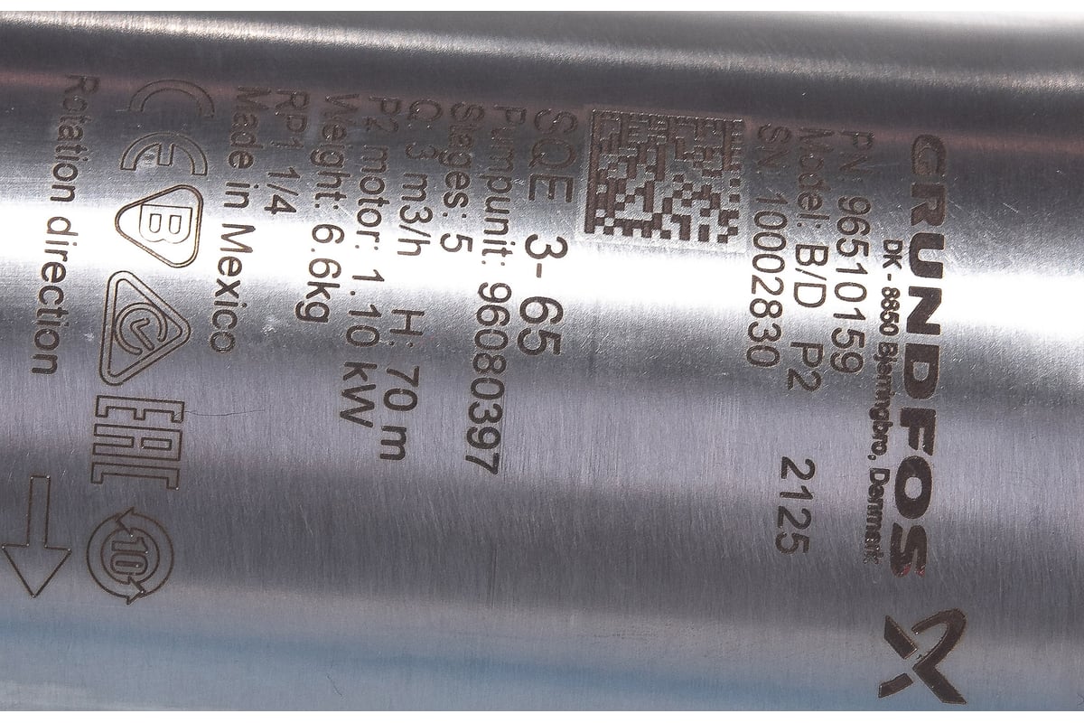 Погружной скважинный насос GRUNDFOS SQE 3-65 96510159 - выгодная цена ...