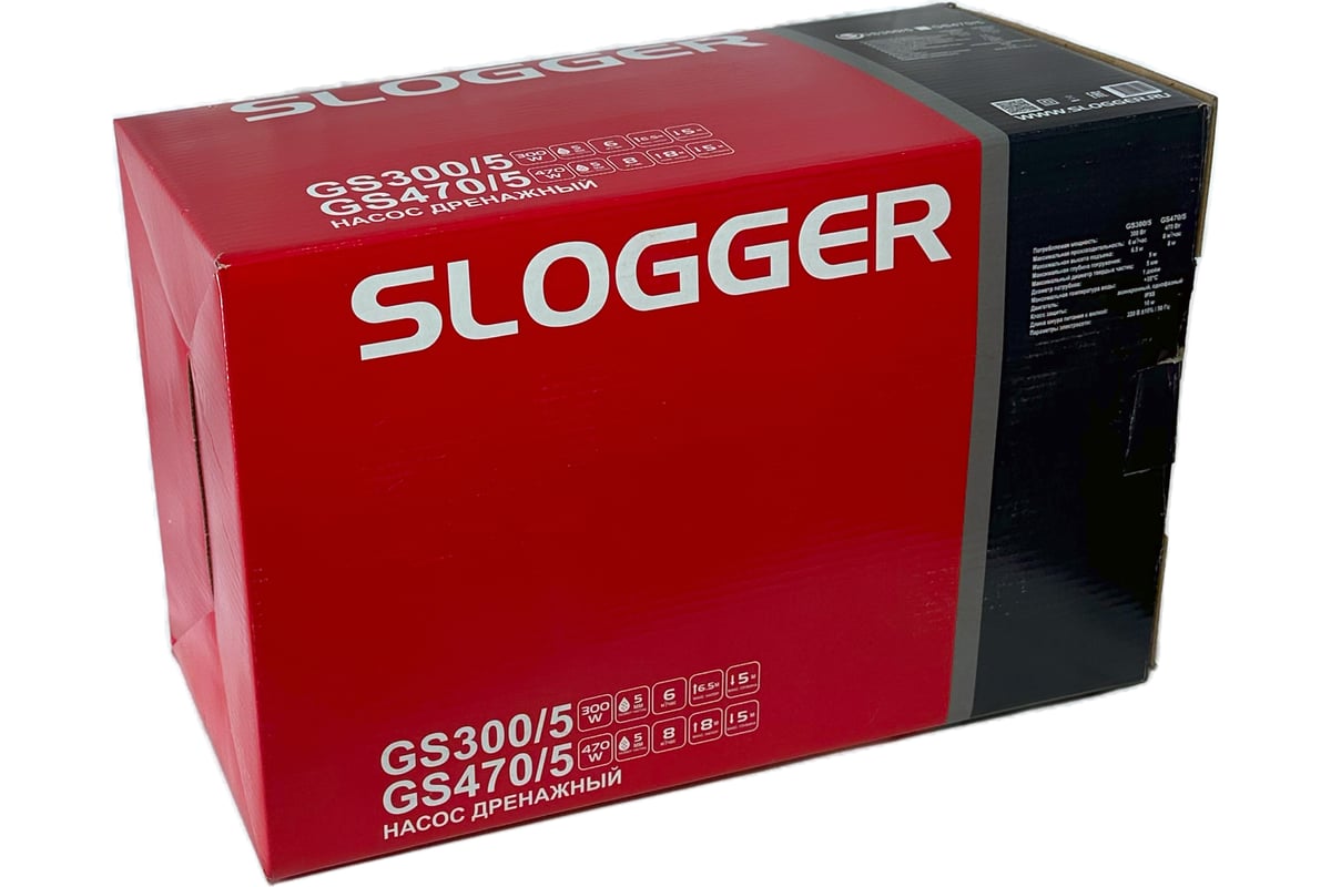 Дренажный насос Slogger GS300/5 - выгодная цена, отзывы, характеристики, фото - купить в Москве и РФ