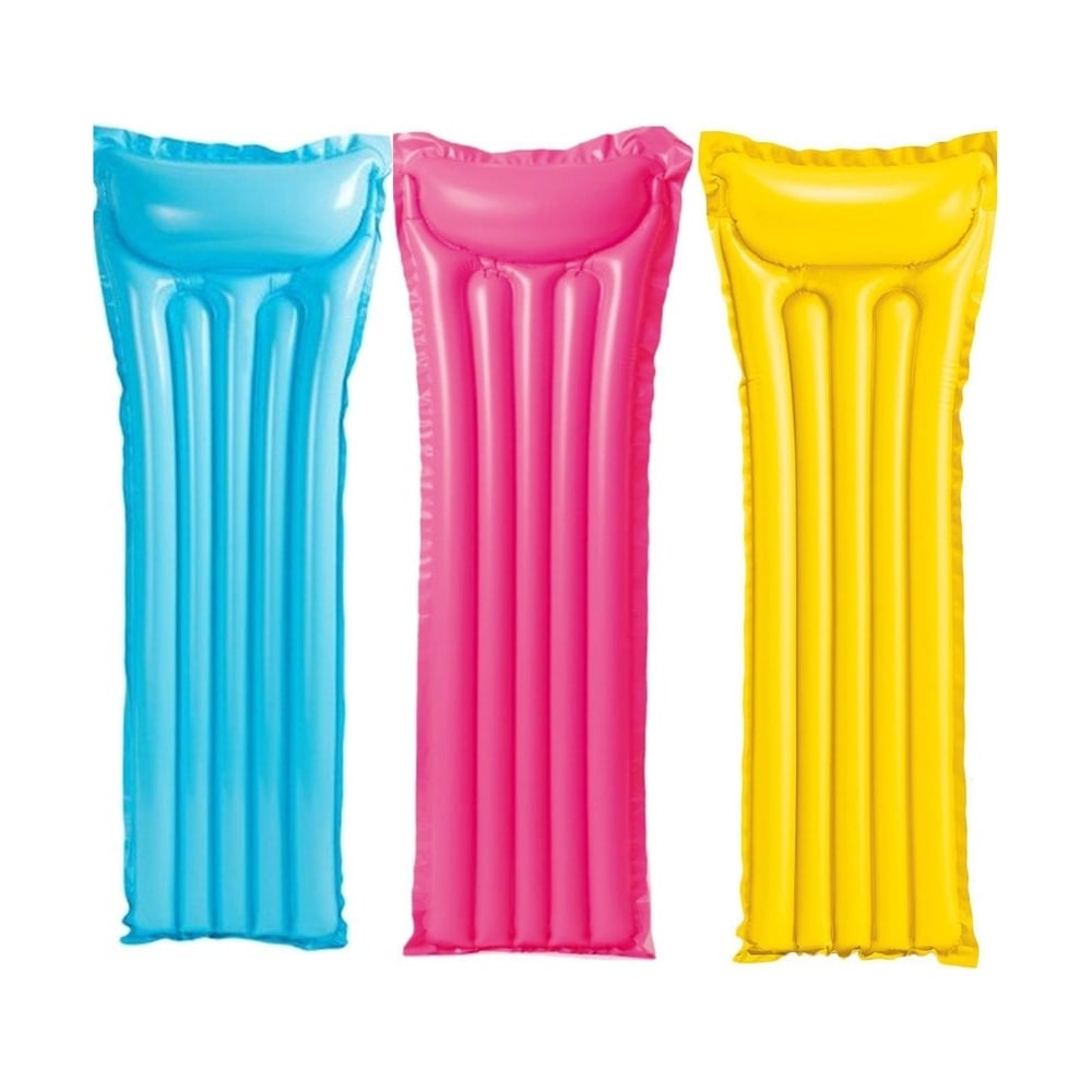 Надувной матрас для плавания Intex 183x69 см, до 100 кг, 3 цвета ...