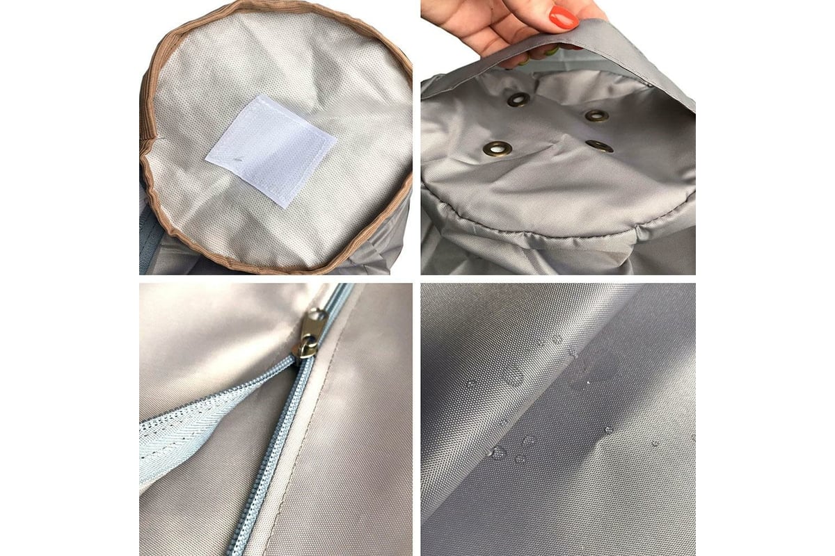 Кресло-мешок Mypuff Груша, серебристый, размер комфорт, оксфорд bbb_265 ...