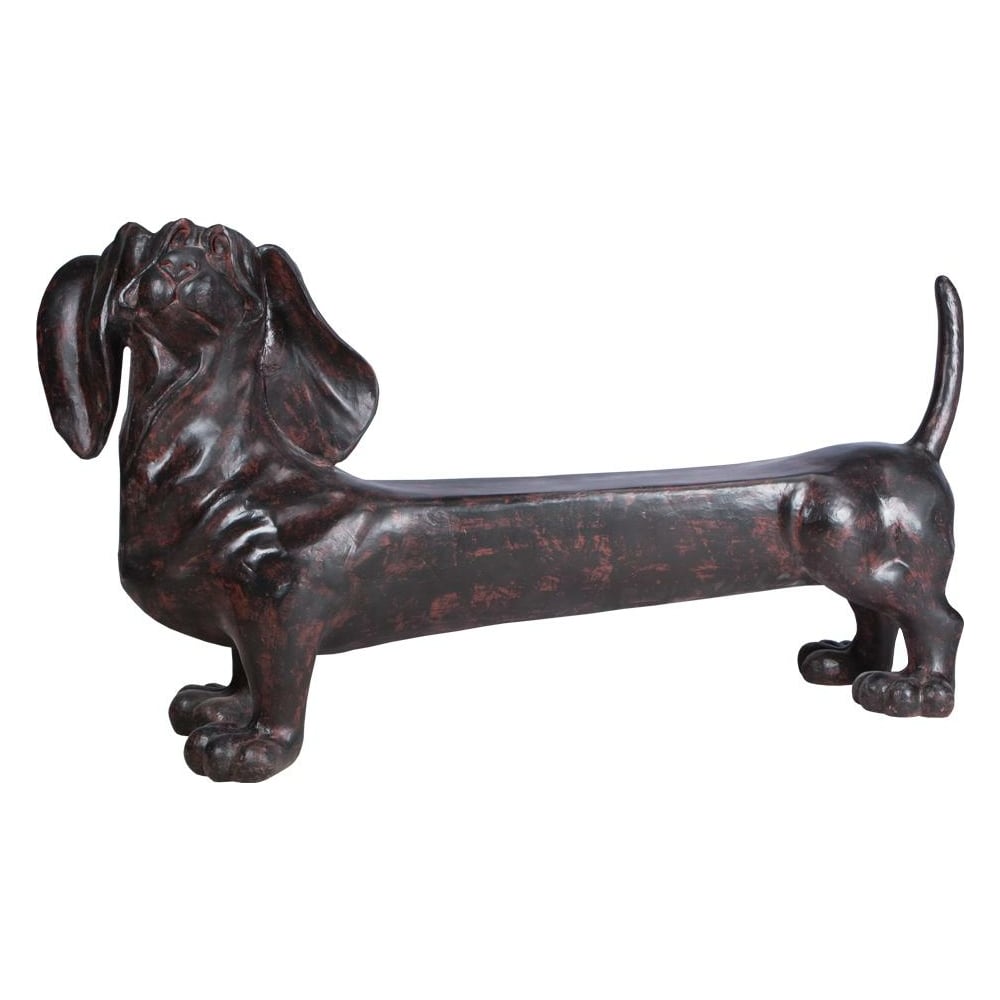 Садовая скамейка BOGACHO Такса Клякса средняя, левая, коричневая 77055 ...