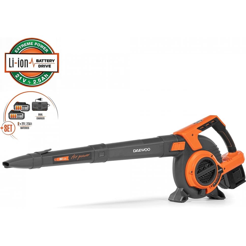 Аккумуляторная воздуходувка-пылесос DAEWOO DABL с акб и зу 9042Li SET ...