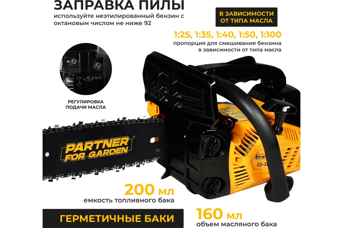 Бензопила PARTNER FOR GARDEN GS-300 2899 - выгодная цена, отзывы ...