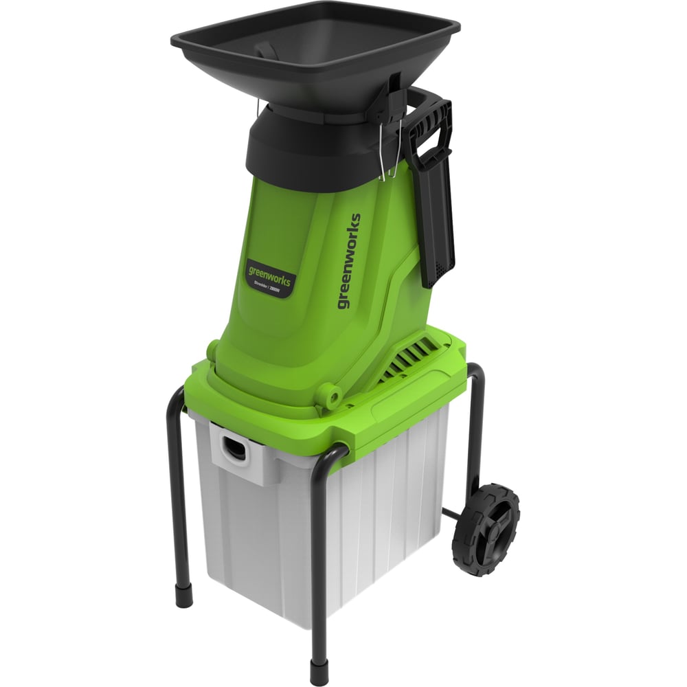 Измельчитель садовый электрический GreenWorks 220 В, 2800 Вт, с ...