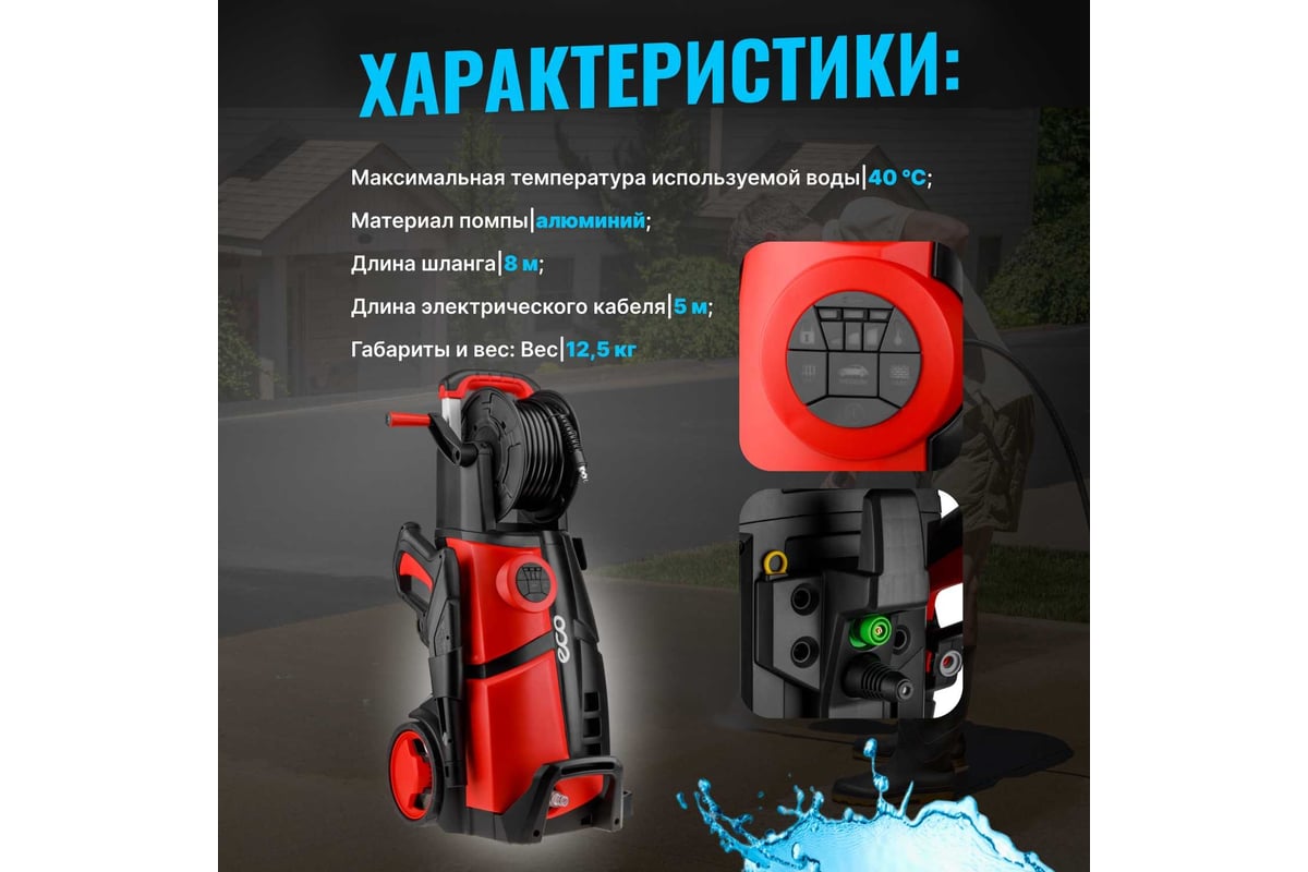 Мойка высокого давления ECO HPW1860RSD01 - выгодная цена, отзывы ...